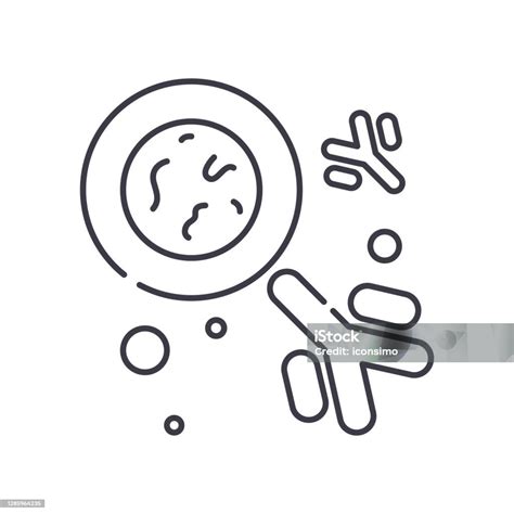 세포 생물학 개념 아이콘 선형 절연 일러스트레이션 얇은 선 벡터 웹 디자인 기호 흰색 배경에 편집 가능한 스트로크와 개요 개념 기호 Dna에 대한 스톡 벡터 아트 및 기타