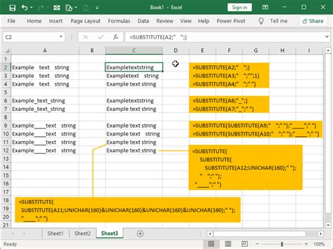 Cleaning Up Text In Excel Clean Trim And Substitute