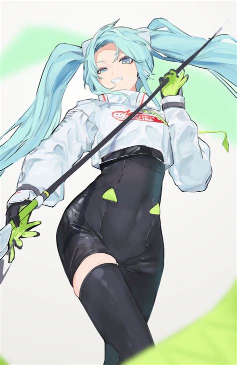 Hatsune Miku Racing Miku And Racing Miku Vocaloid And More Drawn By Pocche Ex Danbooru