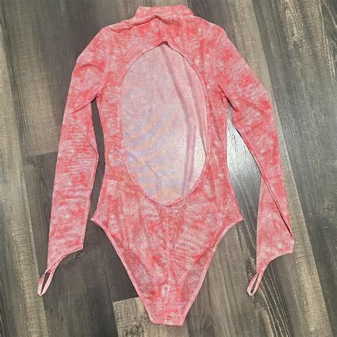 Dolls Kill Mesh Bodysuit With Open Back And Clasps At Depop