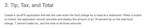 Solved 3 Tip Tax And Total Create A Javafx Application