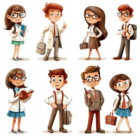 Teacher Cartoon Characters Cartoon Character Teacher Teaching