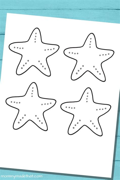Starfish Template Printable At A Glance