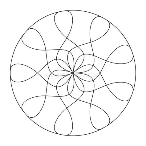 Vector Abstract Geometric Circular Floral Ornament Stock Vector Illustration Of Pages Drawing