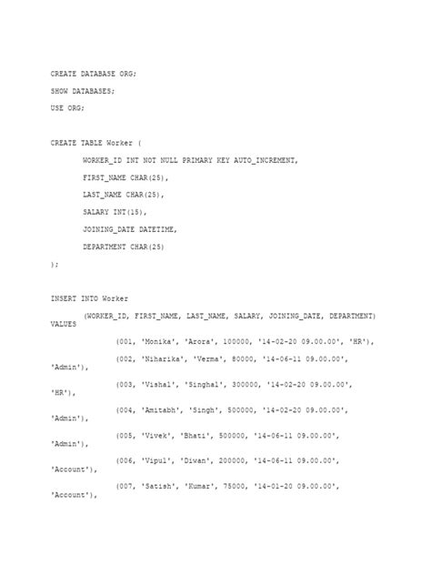 Sql Practice Pdf