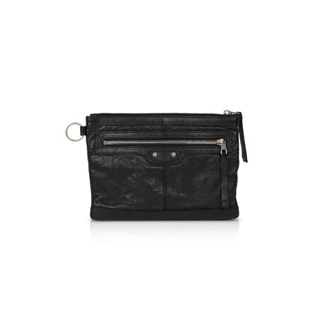 Balenciaga Small Classic City Clip Pouch Olivers