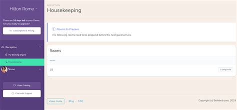 Hotel Pms Housekeeping Module With Stats