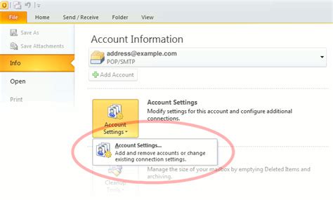 How Do I Make Outlook 2010 Leave A Copy Of My Messages On The Server