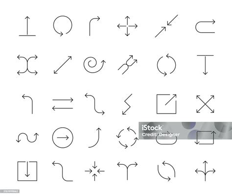 シンプルな矢印の線のアイコンを設定します方向位置曲線シンボル Guiのベクターアート素材や画像を多数ご用意 Gui アイコン