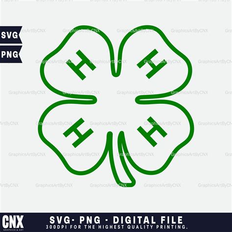 4h Svg 4h Clover Svg 4h Png 4 H Clover Svg Leaf Clover Svg Green