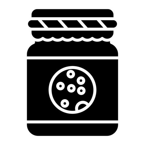 Premium Vector Cookie Jar Glyph Solid Black Illustration