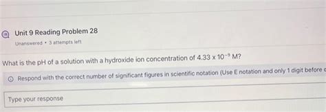 Solved Unit 9 Reading Problem 28 Unanswered ⋅3 Attempts Left