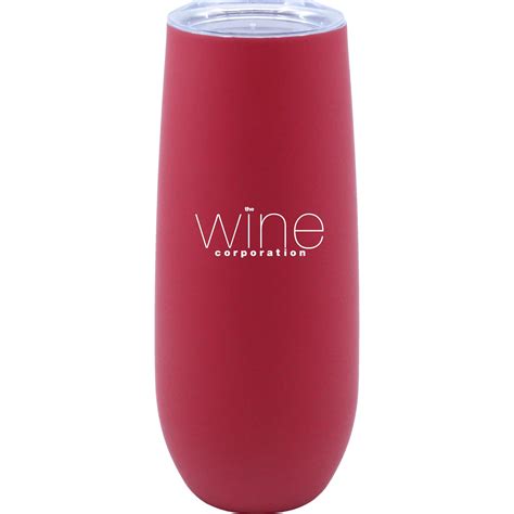 Logo Stainless Steel Champagne Flutes 14 Oz