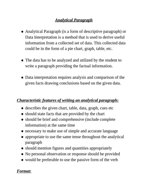 Analytical Paragraph Pdf