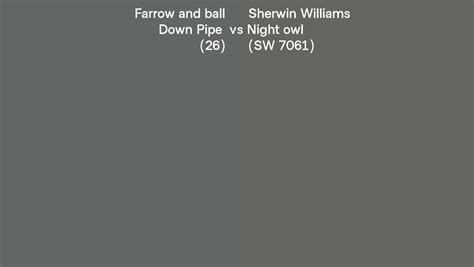 Farrow And Ball Down Pipe 26 Vs Sherwin Williams Night Owl Sw 7061