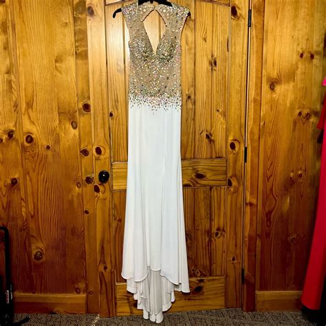 Landa Formal Gownpageantprom Dress White W Multi C Gem
