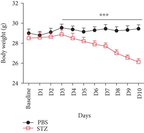STZ Treatment Induced Diabetes In Mice A Line Graph Showing Blood