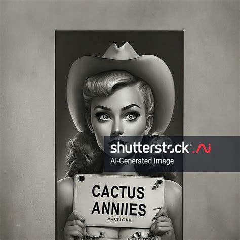 1950s Pin Cowgirl Black White Mugshot Ai Generated Image 2478843477 Shutterstock