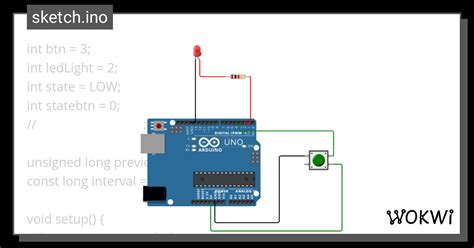 Blink Without Delay Toggle Button Wokwi Esp Stm