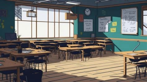 Premium Photo Empty Classroom Interior School Or College Class Ai