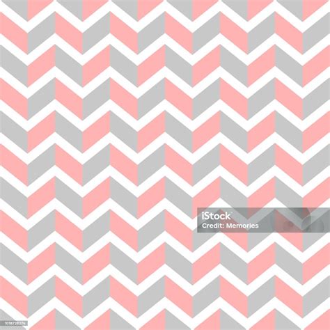 Grey And Pink Chevron Background