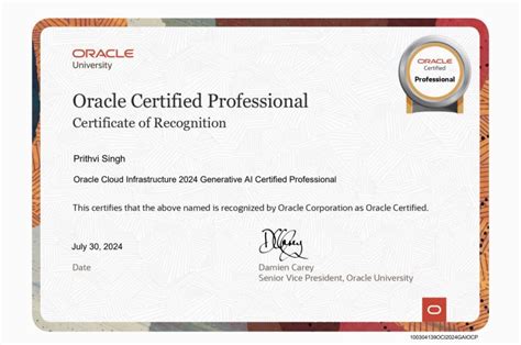 Prithvi Singh On Linkedin Oraclecloud Generativeai Ai Cloudcomputing