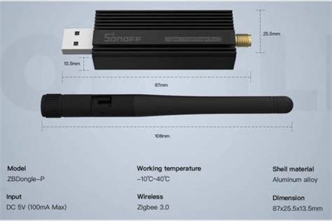 Sonoff DIY ZBdongle P Zigbee USB Dongle Plus Wireless USB Zigbee Adapter SMA Interface