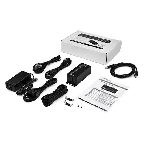 Startech Port Usb Hub Self Powered Metal Industrial Hub Gbps Hb A Ame Mwave