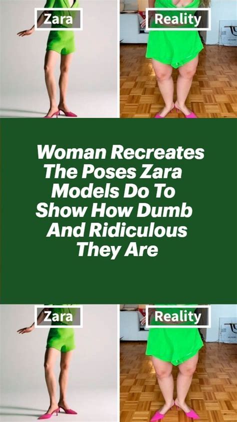 Woman Recreates The Poses Zara Models Do To Show How Dumb And