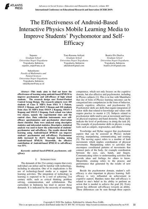 pdf the effectiveness of android based interactive physics mobile