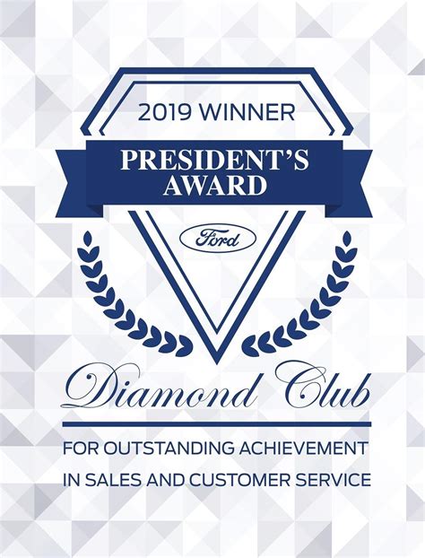 Presidents Diamond Club Award Rose City Ford