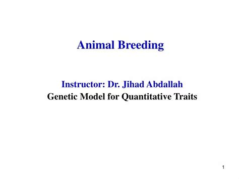 Ppt Animal Breeding Powerpoint Presentation Free Download Id840435