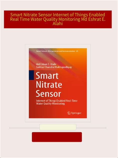 Smart Nitrate Sensor Internet Of Things Enabled Real Time Water Quality