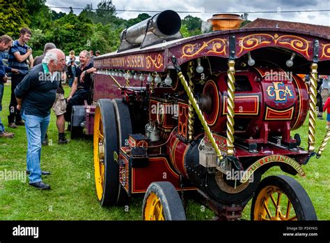 A Traditional Steam Engine On Display At The Annual High Hurstwood