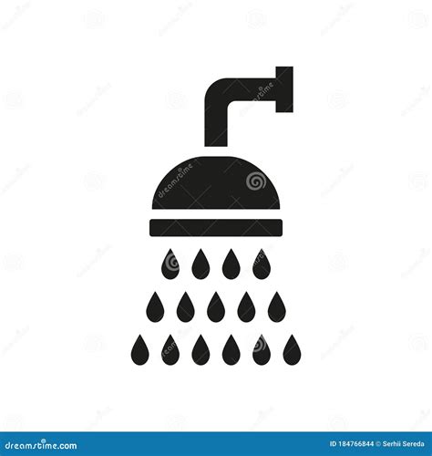 Icône De Douche Sur Le Fond Blanc Illustration Stock Illustration Du