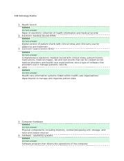 Course Ehr Ehr Technology Practice Wk Terms And Benefits Of Ehr