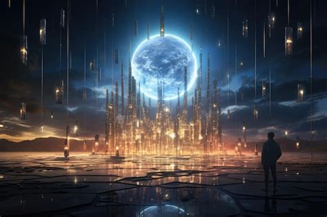 premium ai image cyber time innovation technology background