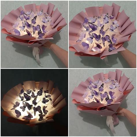 Волшебные светящиеся букеты из бабочек曆曆曆Подарите близким веру в чудеса Букет из 25 бабочек