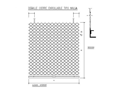 Wound Enclosed Type Mesh Section Cad Drawing Details Dwg File