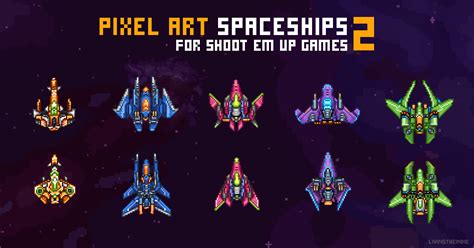 Pixel Art Spaceships For Shmup 2 2d 角色 Unity Asset Store