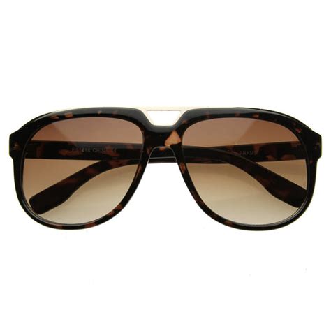 Retro European Flat Top Aviator Sunglasses Zerouv
