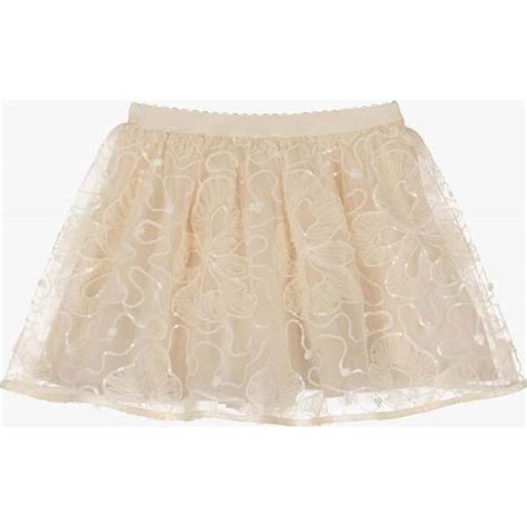 Ruffle Tulle Skirt Beige Mayoral Skirts Maisonette