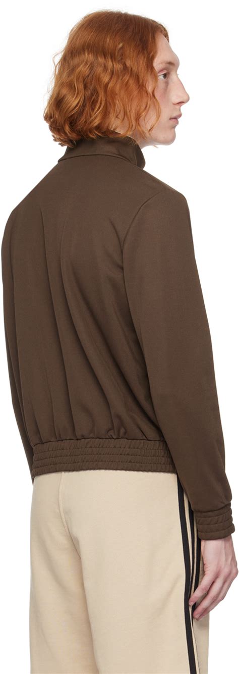 Sporty And Rich Ssense Exclusive Brown Track Jacket Sporty And Rich