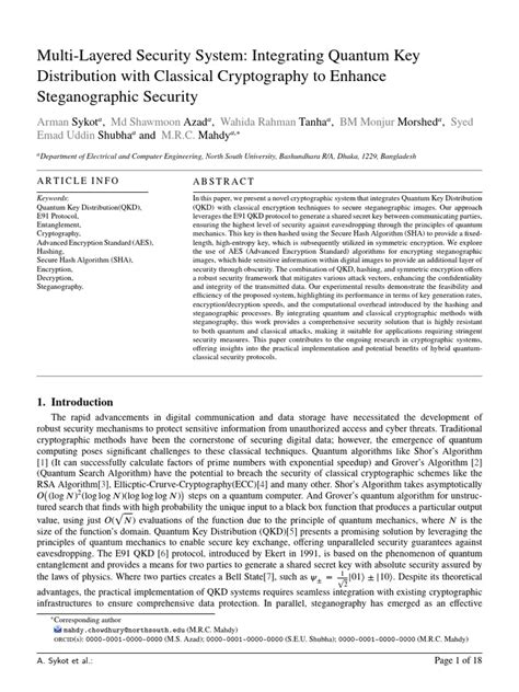 Multi Layered Security System Integrating Quantum Pdf Cryptography