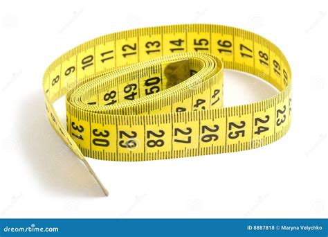 Meter Stock Photo Image Of White Isolated Yellow Rolled 8887818