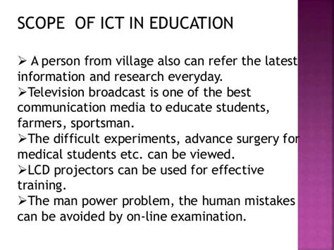 Scope Of Ict In Education