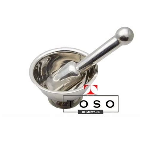 Jual Baru Mortar Pestle 19cm Tumbukan Obat Bumbu Gilingan Cobek Ulekan Stainless Shopee Indonesia