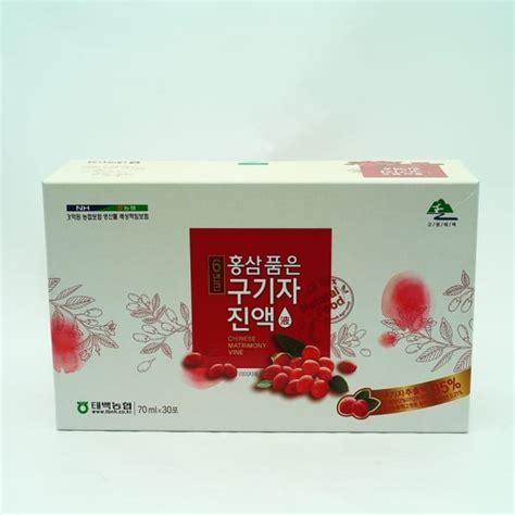 띵굴마켓 태백농협 6년근홍삼품은 구기자진액 70mlx30포