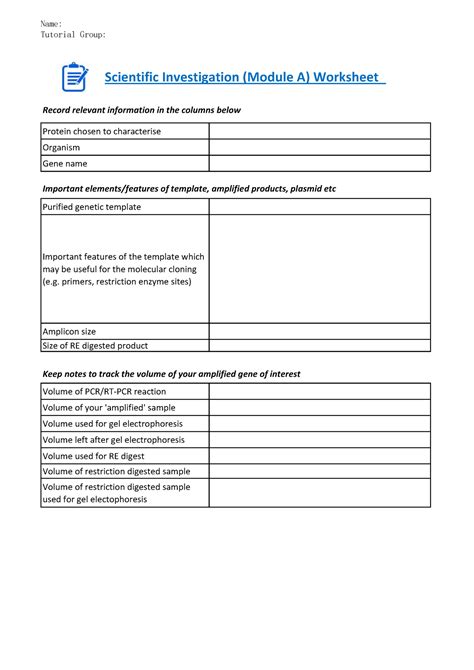 Tutorial Module A Student Worksheet Name Tutorial Group Studocu