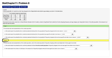 Solved Statchapter 11 Problem 8 Previous Problem Problem